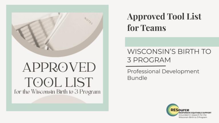 Learning Bundles - Early Intervention in Wisconsin