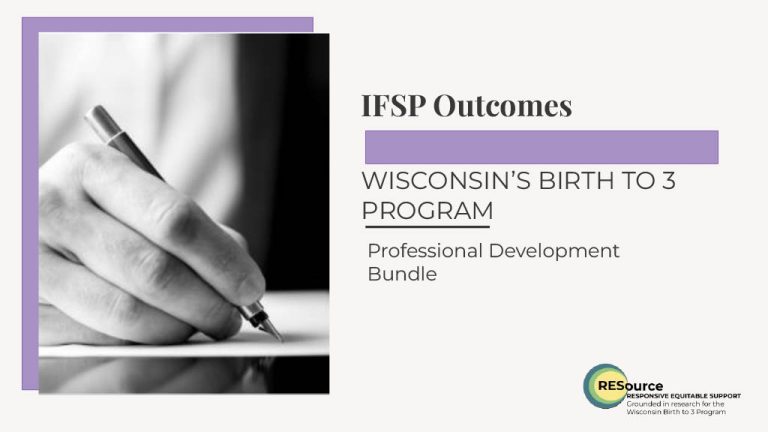 Learning Bundles - Early Intervention in Wisconsin